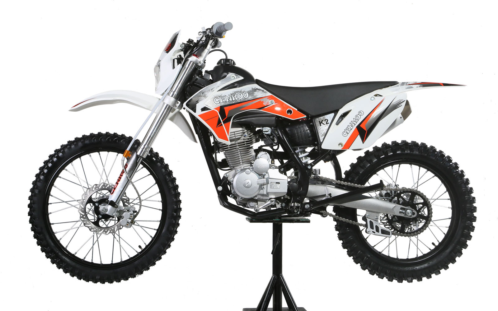 CENKOO K2 250cc Luftkühlung 21/18" Motocross Dirt Bike Weiß - Cenkoo Bike